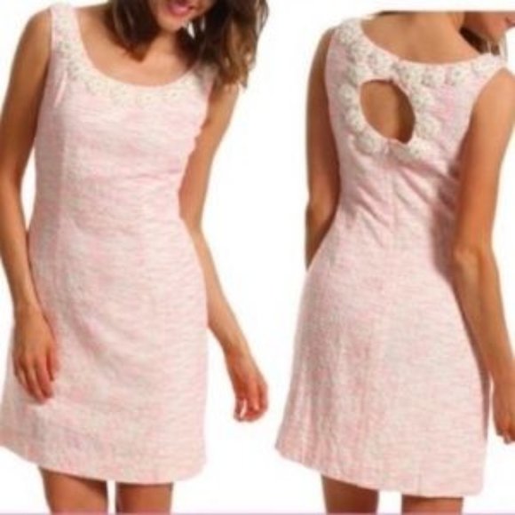 Lilly Pulitzer | Dresses | Nina Pink Pearl Tweed Dress Lilly Pulitzer ...